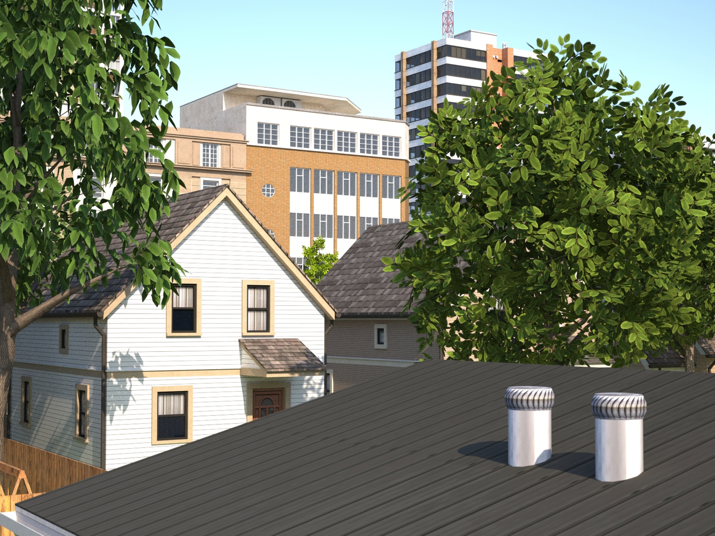 town suburb 3d max