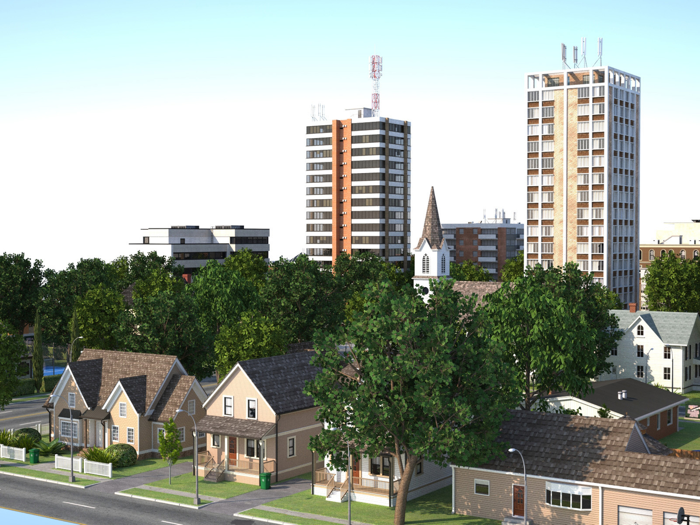 town suburb 3d max