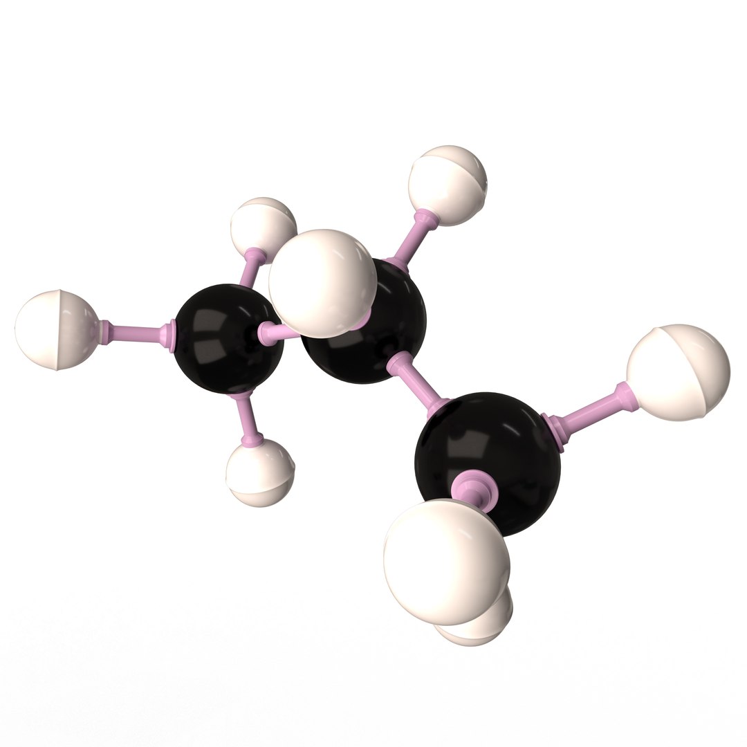 Propane Molecule Model - TurboSquid 1860215