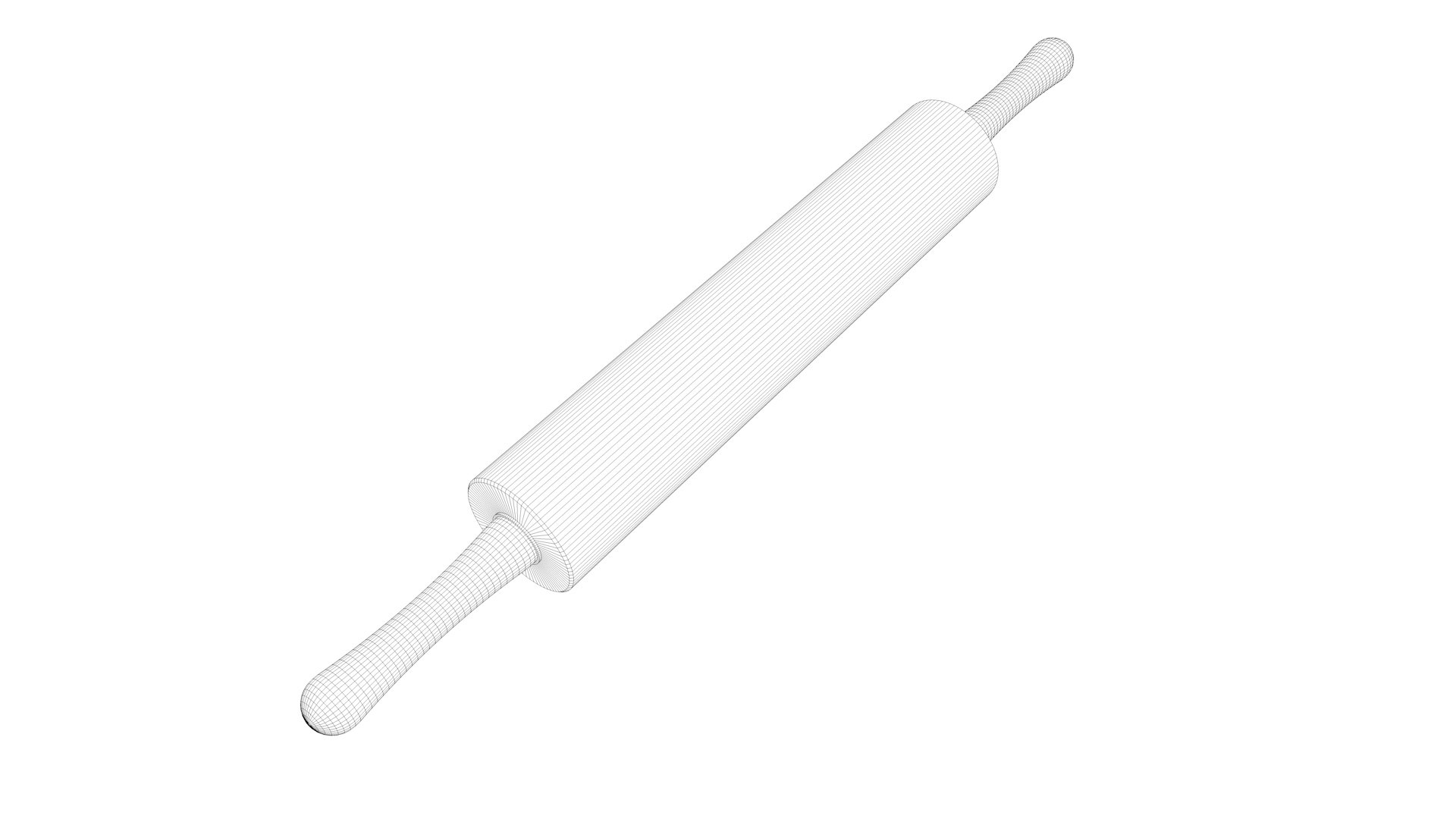 3D Model Wooden Cooking Rolling Pin - TurboSquid 1714964