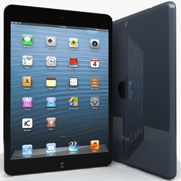 apple ipad mini blue 3d model