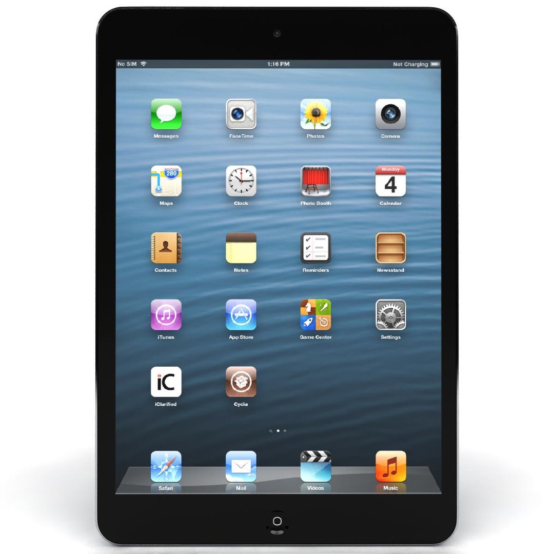 Apple Ipad Mini Blue 3d Model