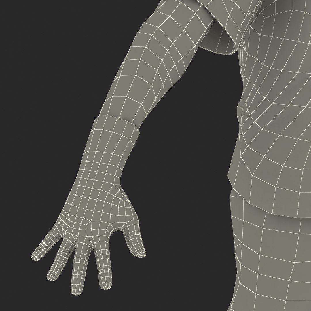 male surgeon caucasian rigged 3d model