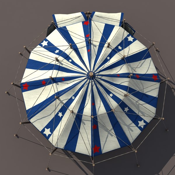3d circus tent modelled