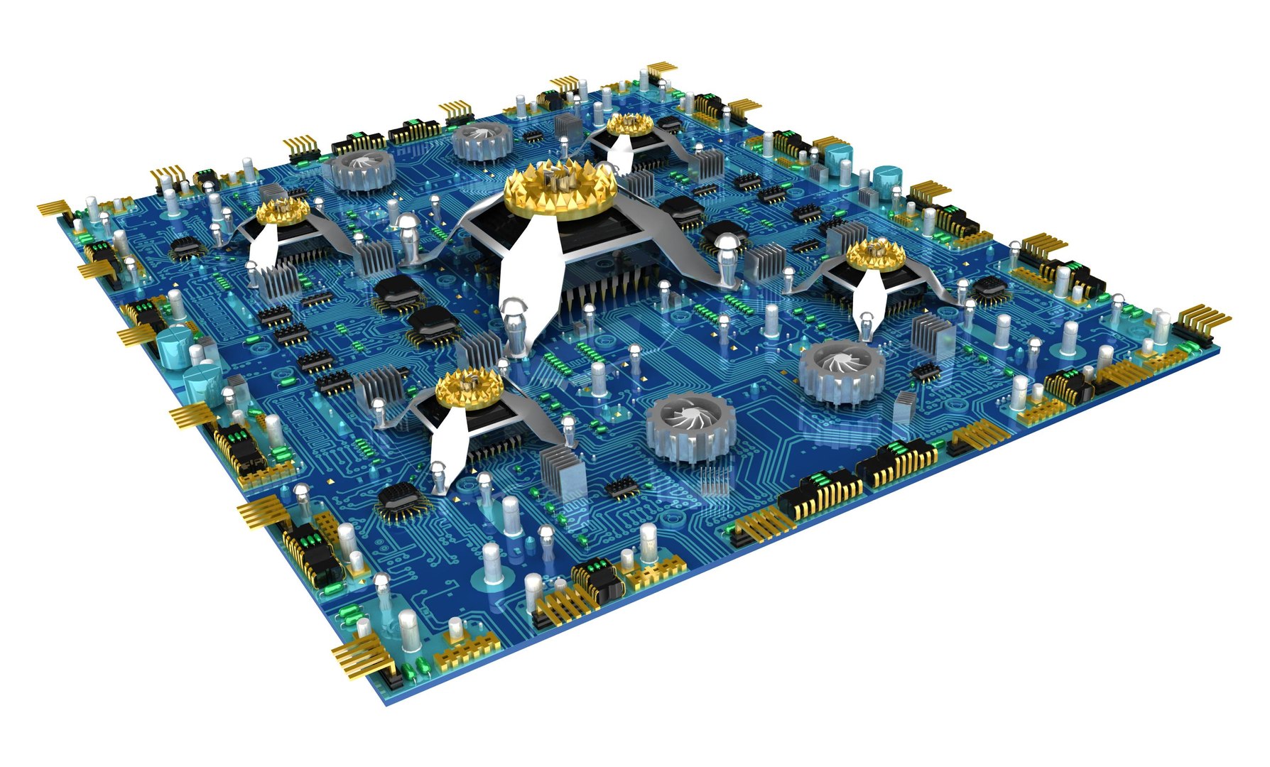 3D Big Circuit Board model - TurboSquid 1756143