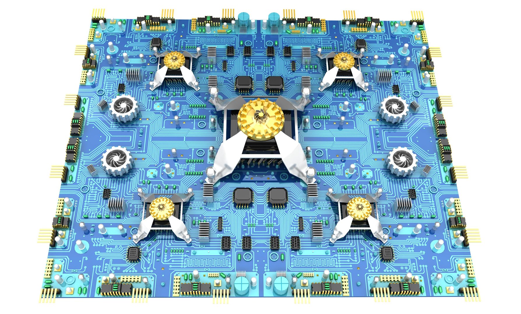3D Big Circuit Board model - TurboSquid 1756143