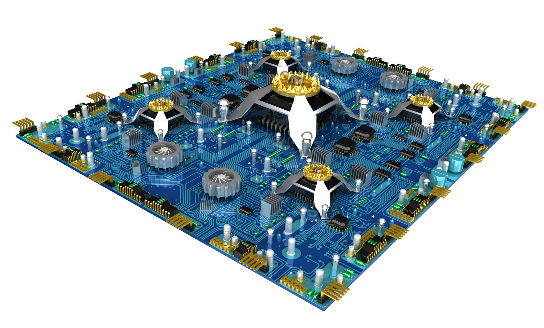 3D Big Circuit Board model - TurboSquid 1756143