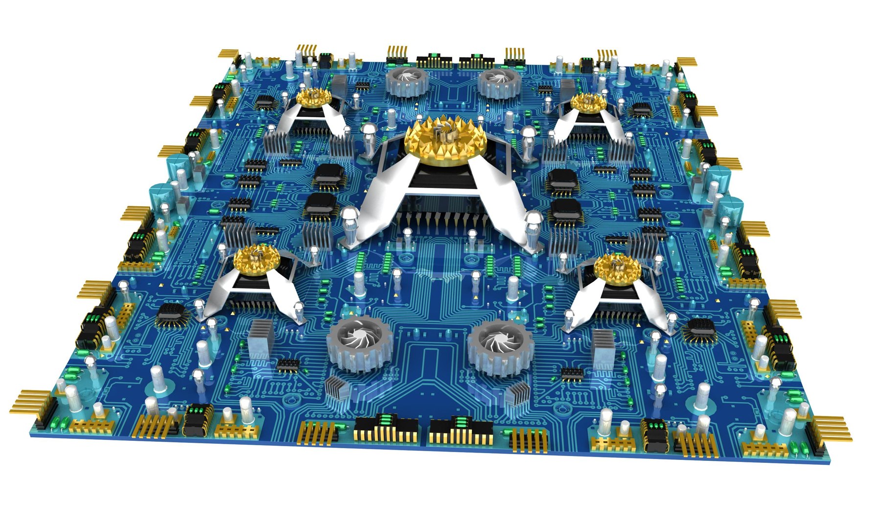 3D Big Circuit Board model - TurboSquid 1756143