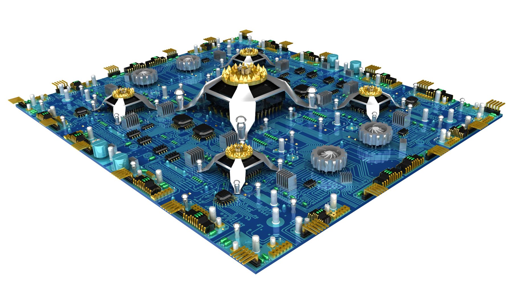 3D Big Circuit Board model - TurboSquid 1756143