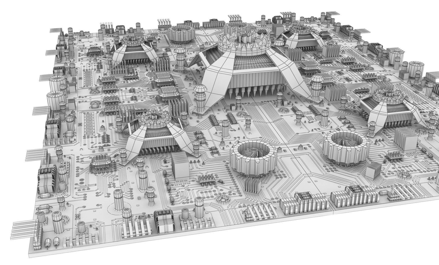 3D Big Circuit Board model - TurboSquid 1756143