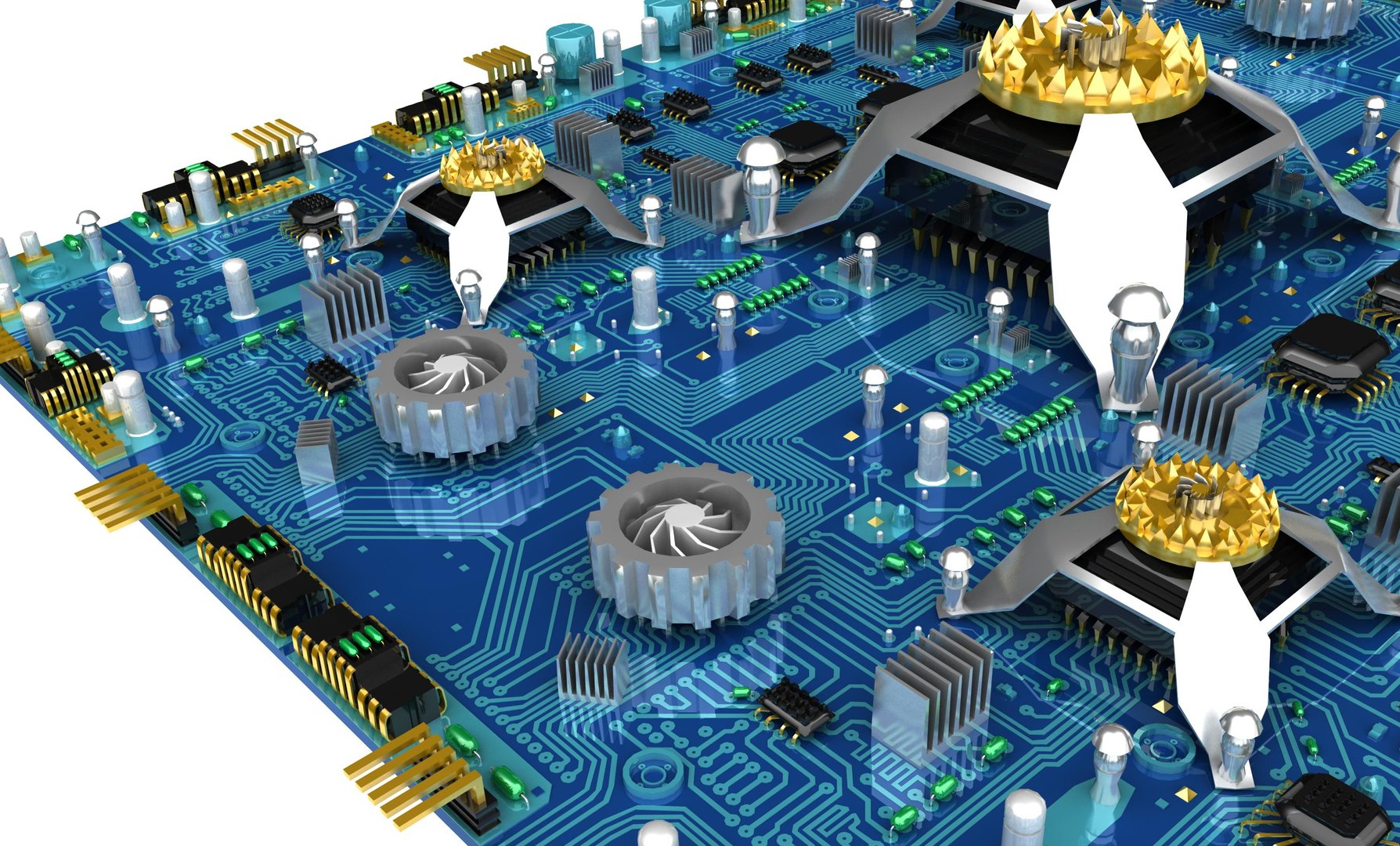 3D Big Circuit Board model - TurboSquid 1756143