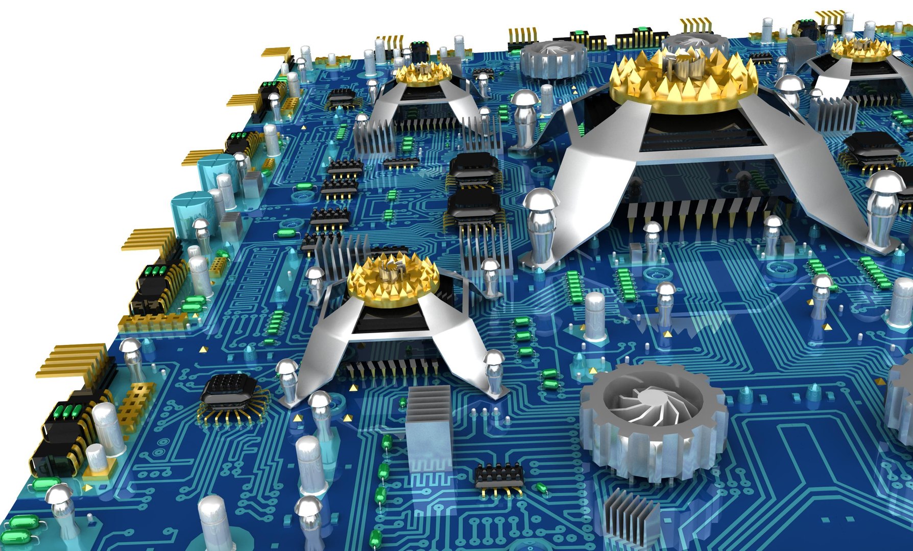 3D Big Circuit Board model - TurboSquid 1756143