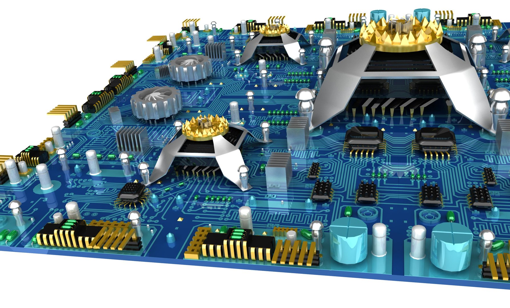 3D Big Circuit Board model - TurboSquid 1756143