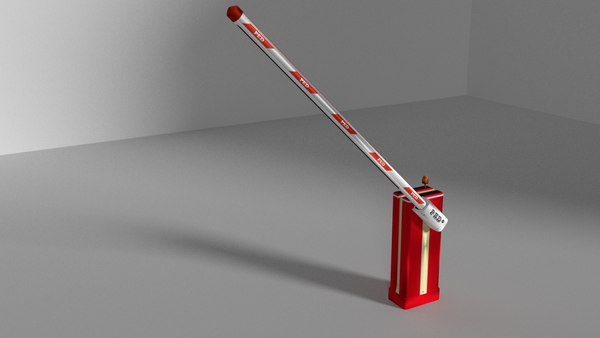 Boom barrier 3D - TurboSquid 1368545