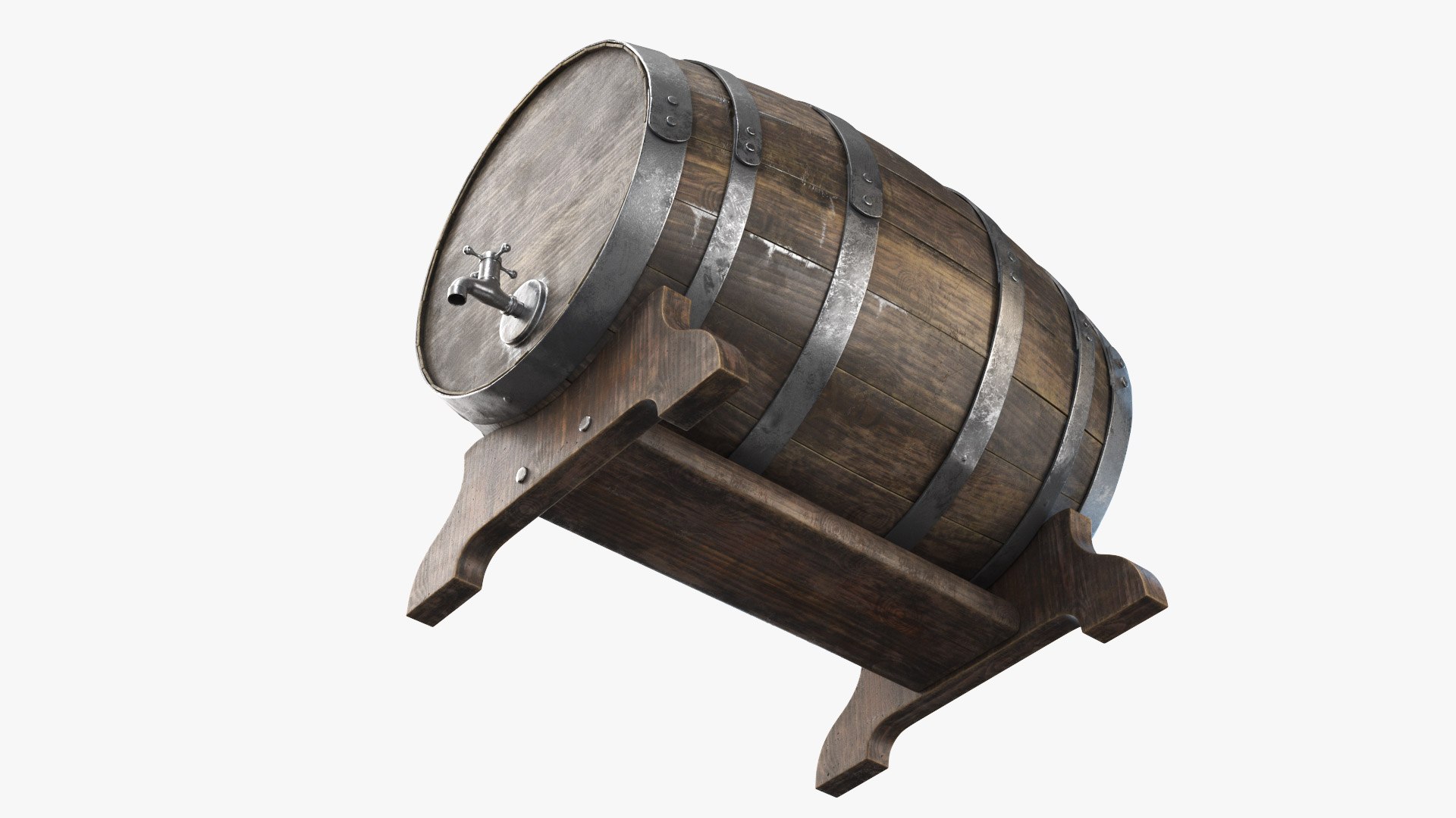 Whiskey Barrel Pbr 8k 3D Model - TurboSquid 1667668