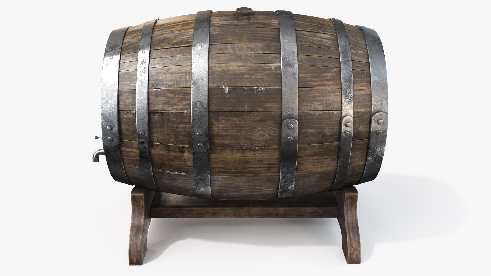 Whiskey Barrel Pbr 8k 3D Model - TurboSquid 1667668