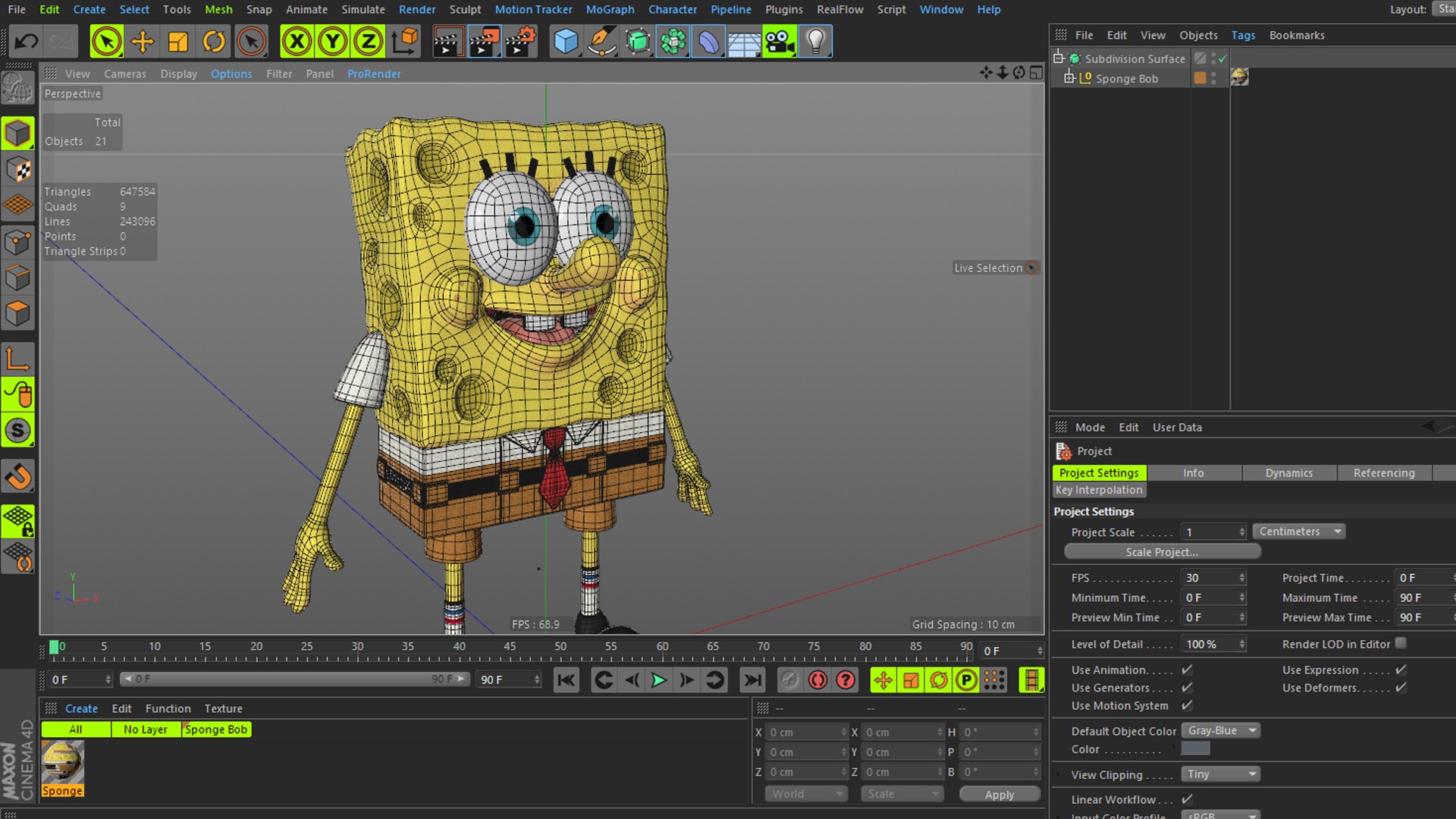 Sponge Bob character Film 8K 3D model - TurboSquid 1875852