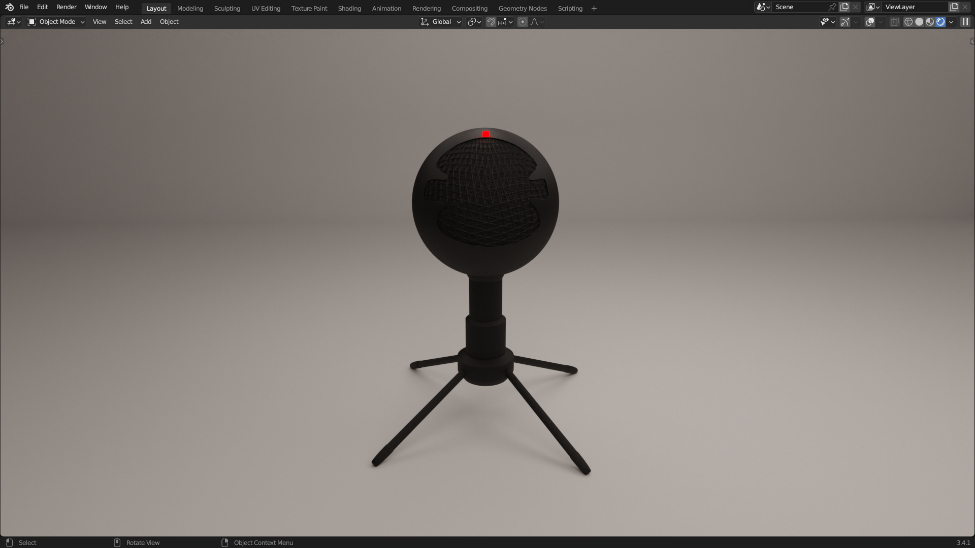 3D Microphone Ball Model - TurboSquid 2169943