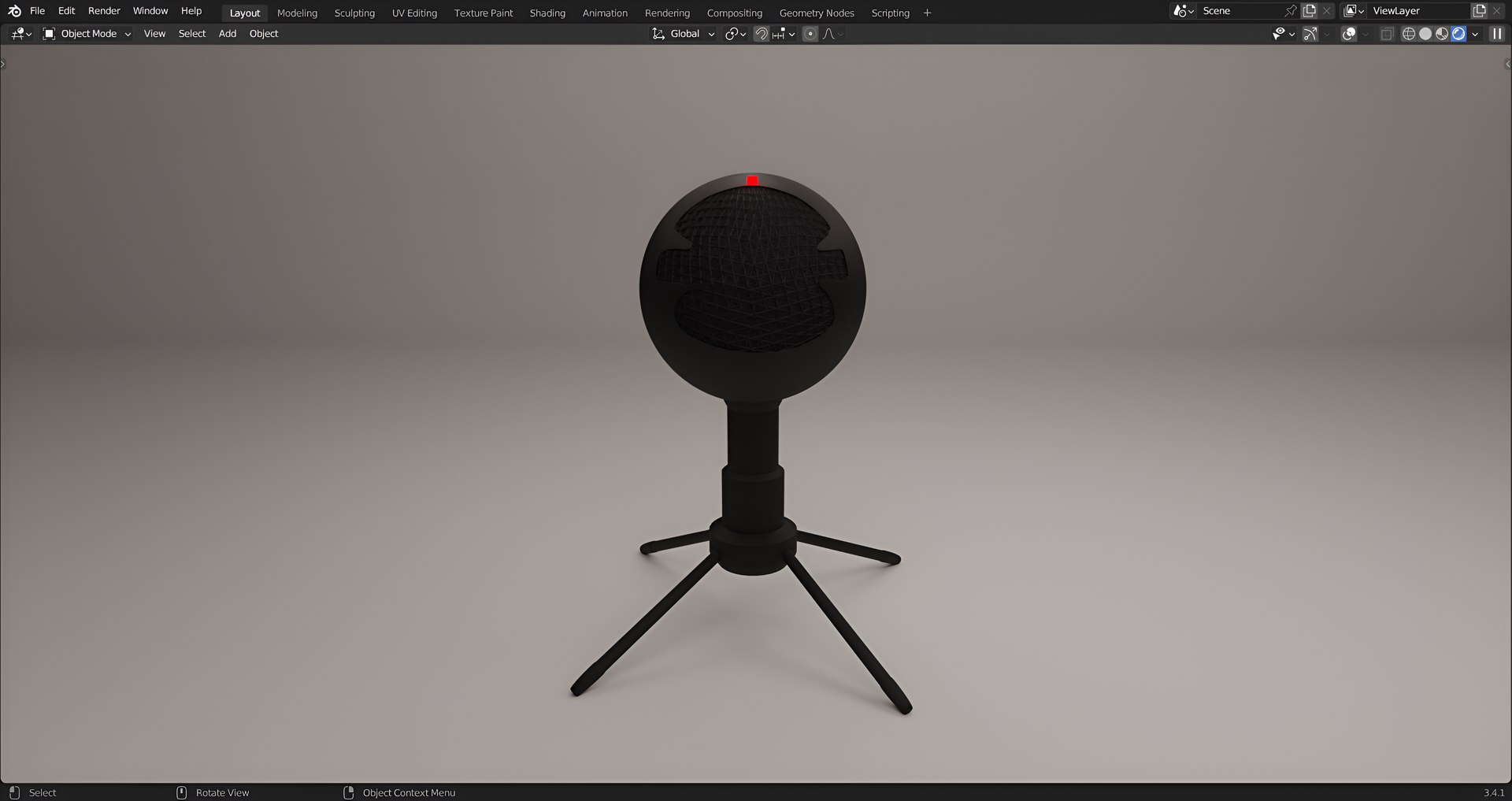 3D Microphone Ball Model - TurboSquid 2169943