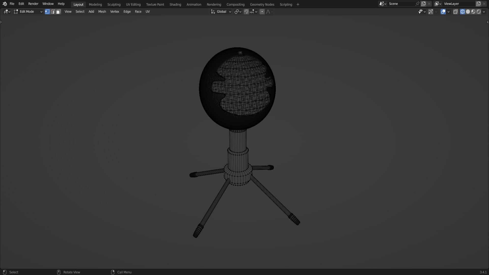 3D Microphone Ball Model - TurboSquid 2169943