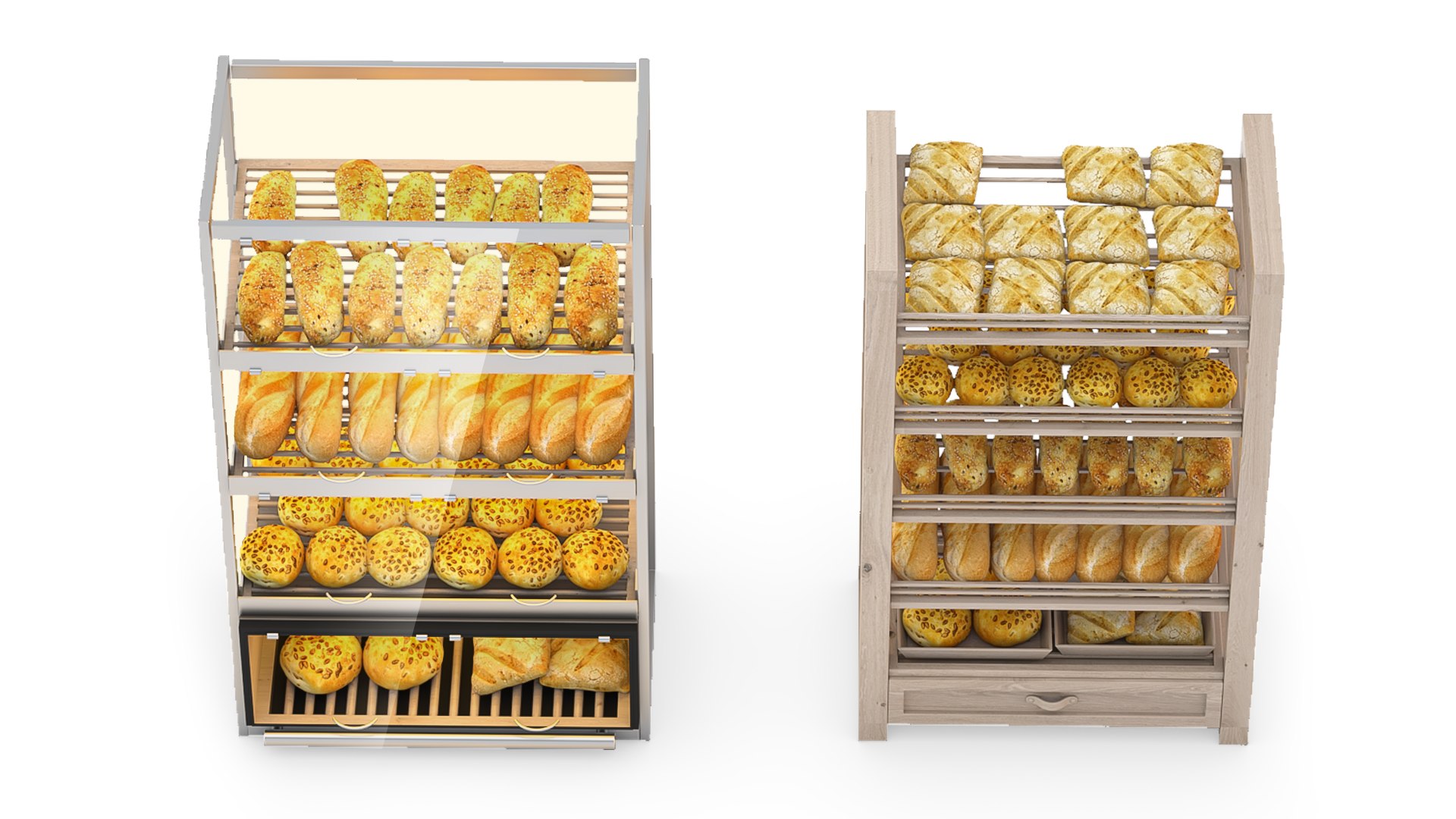 Bread racks filling model - TurboSquid 1694754
