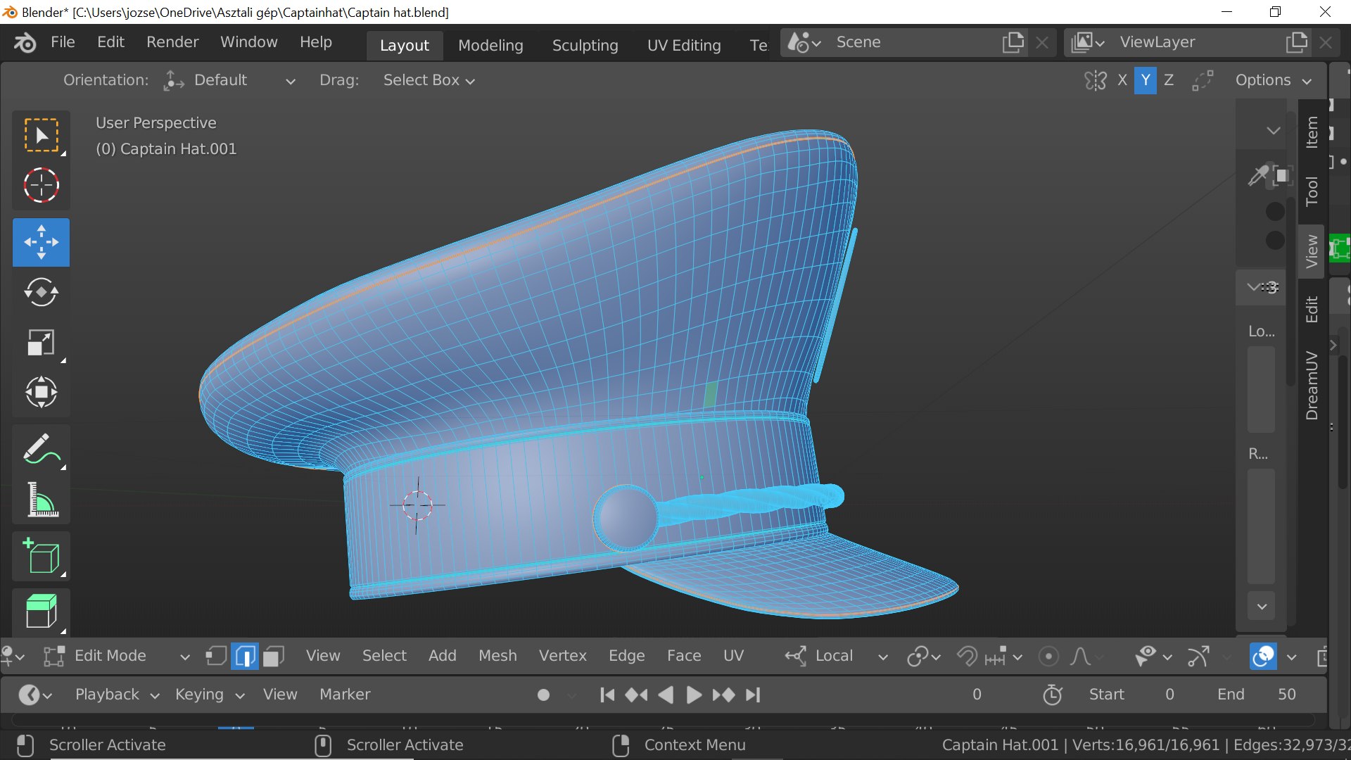 3D Captain Hat 01 Model - TurboSquid 1942674