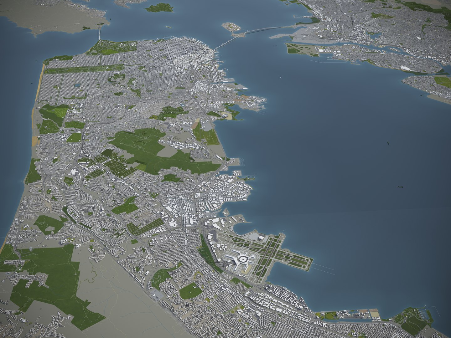 San francisco bay area 3D model - TurboSquid 1439230