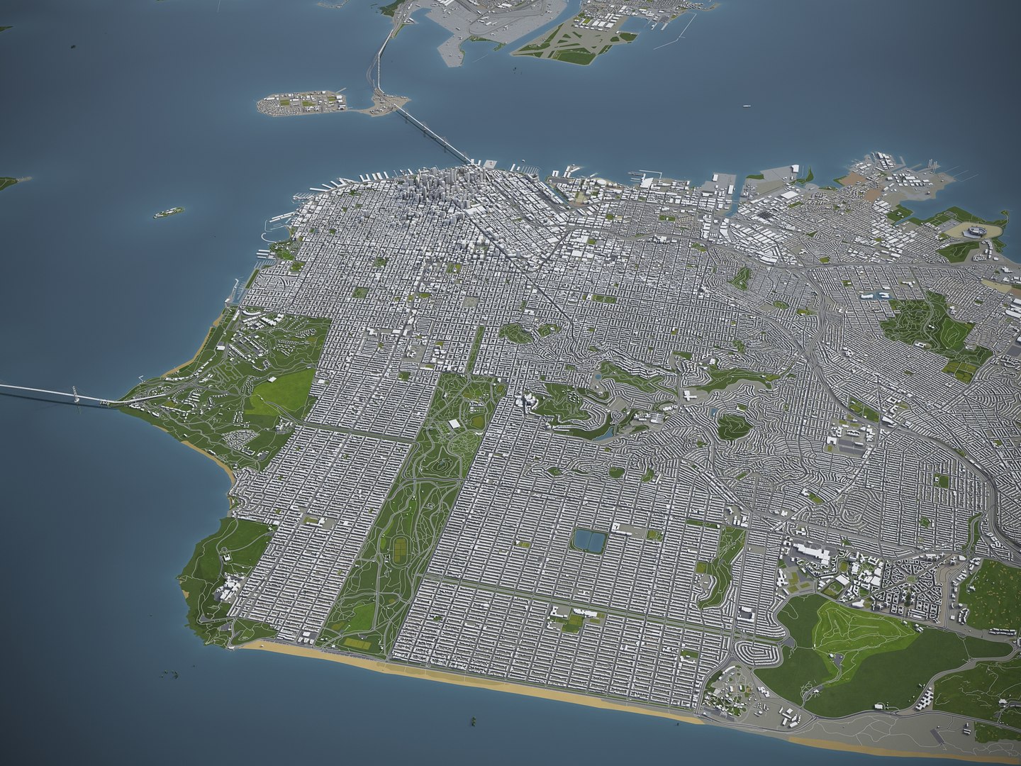 San francisco bay area 3D model - TurboSquid 1439230