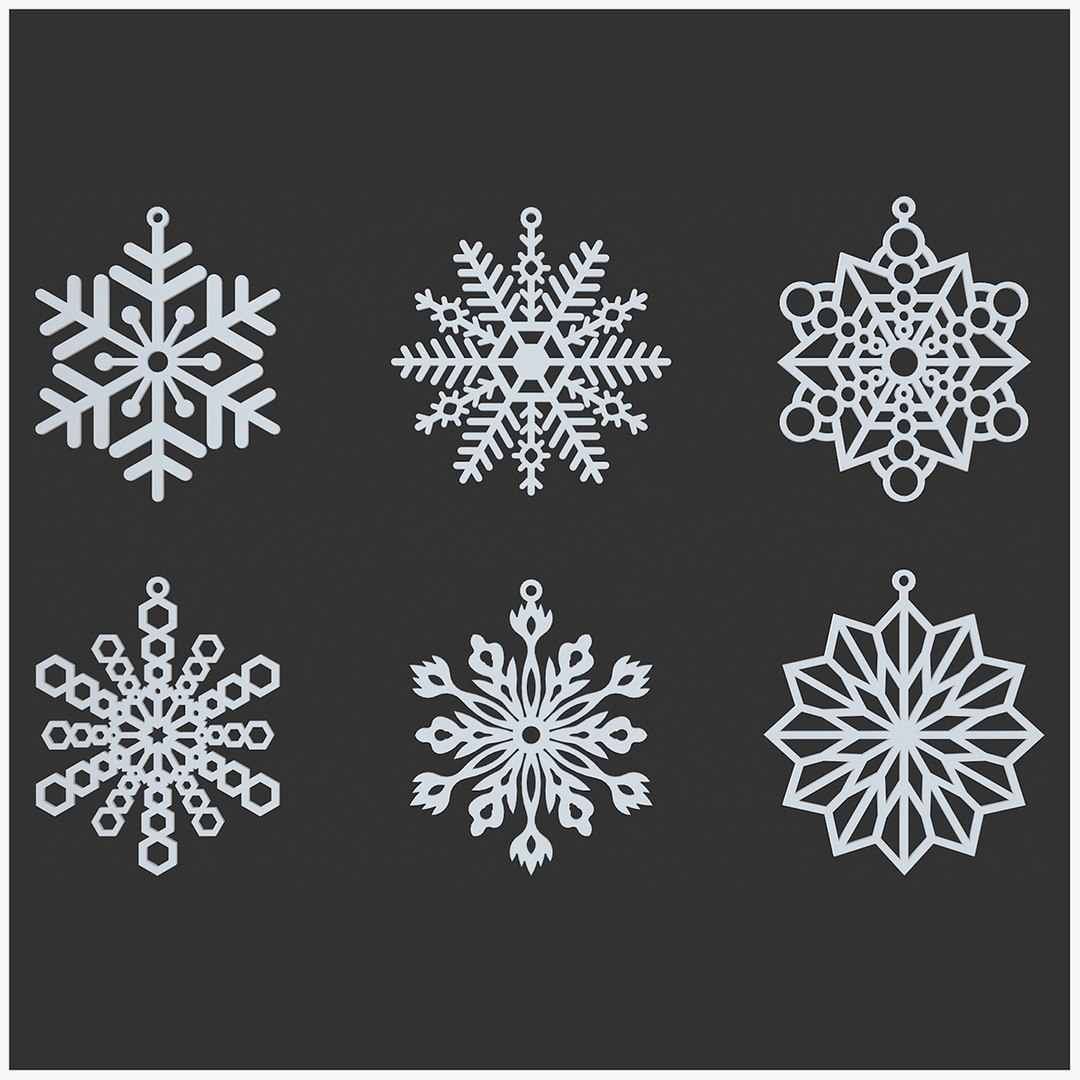3D Snowflake Laser Cut 3D Set0002 - TurboSquid 2012133