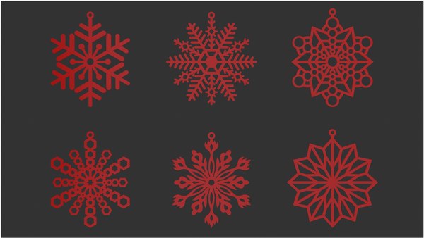 3D Snowflake Laser Cut 3D Set0002 - TurboSquid 2012133