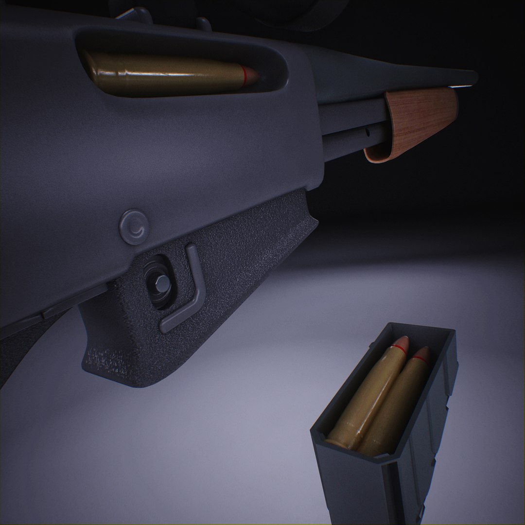 3d Remington 7615 Rifle