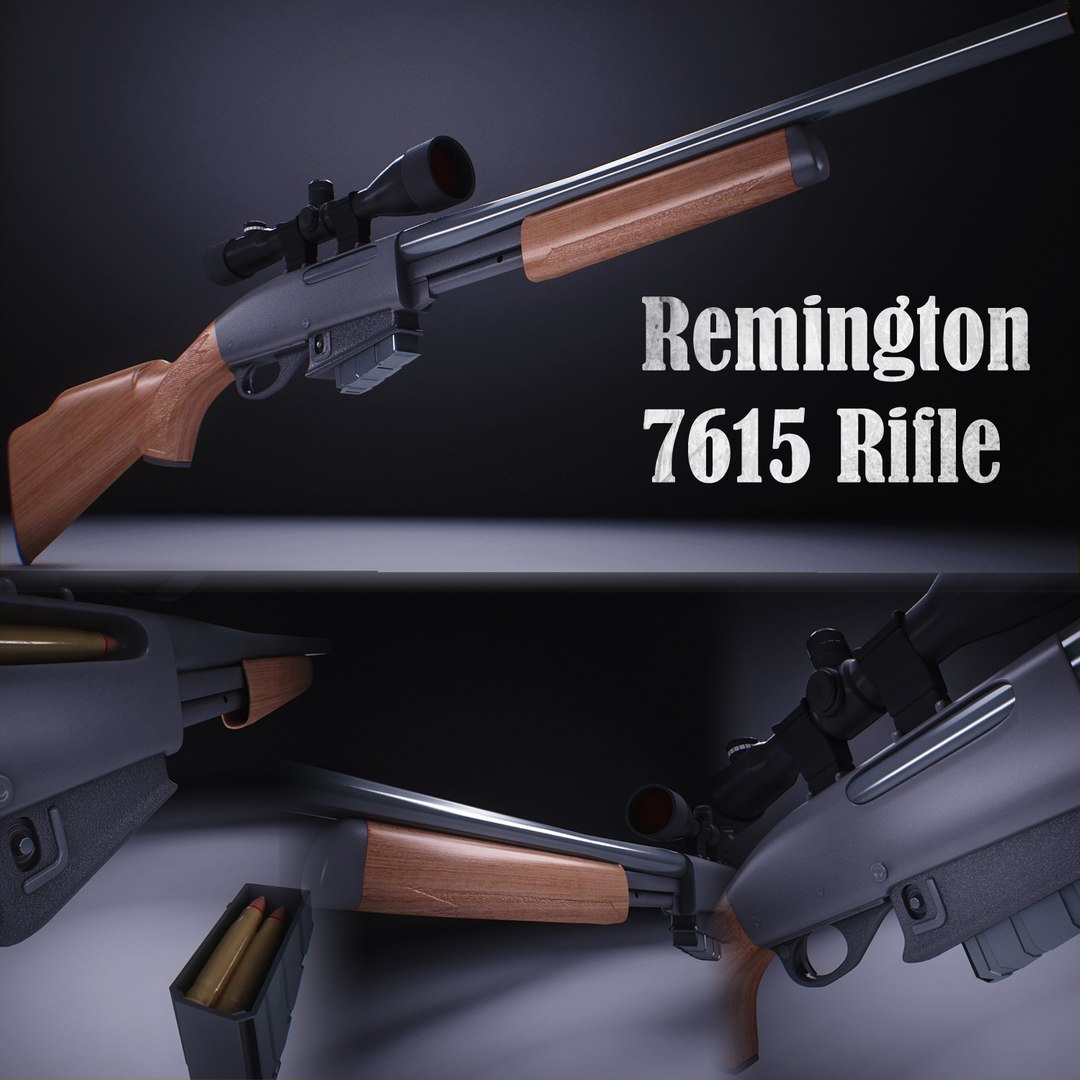 3d Remington 7615 Rifle