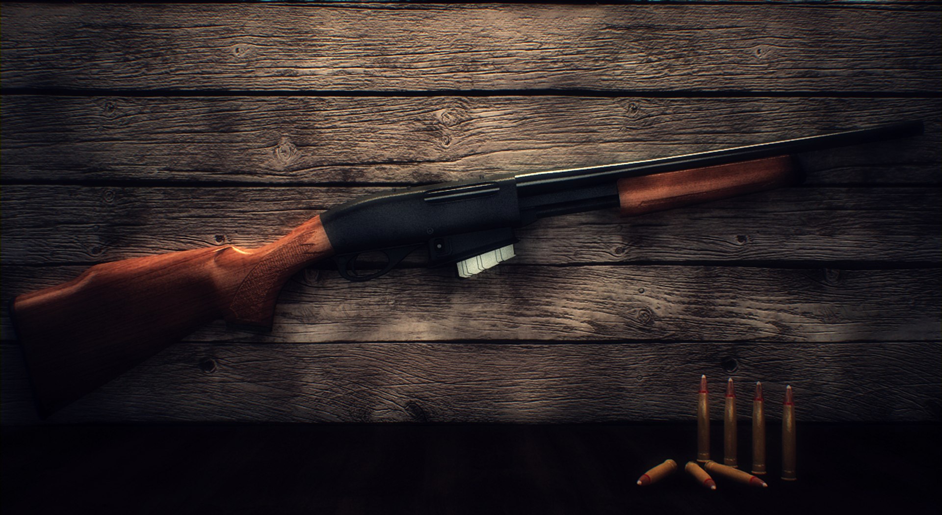 3d Remington 7615 Rifle