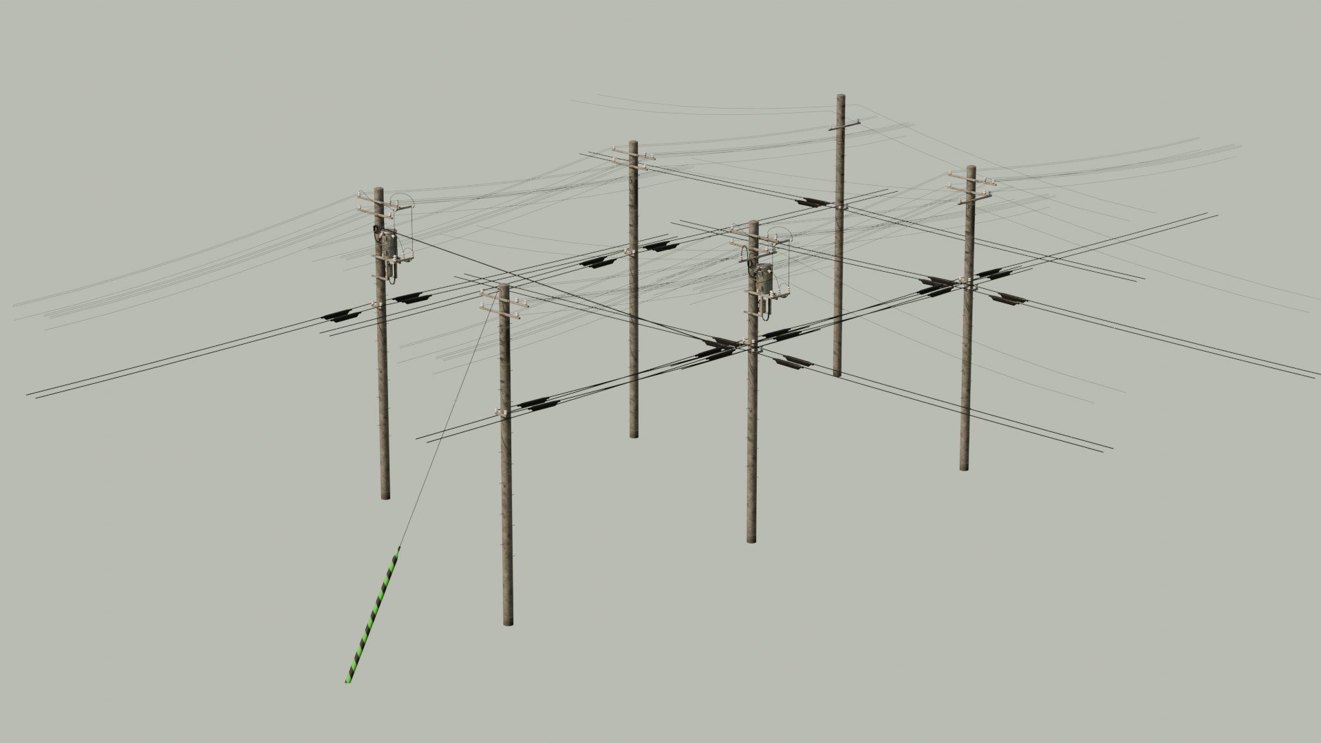 Modular Japanese Electricity Poles Pack 3D Model - TurboSquid 2284945