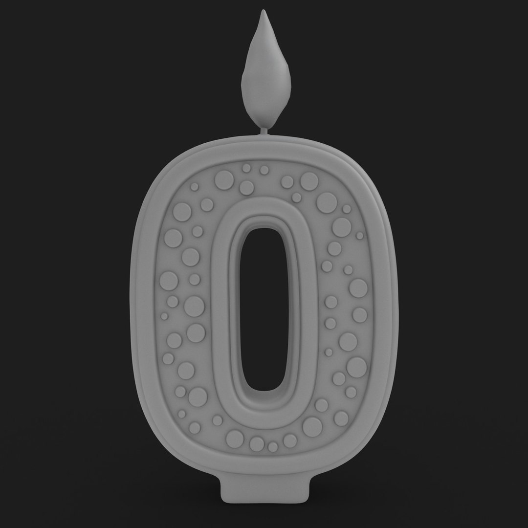 number candle 0 flame 3ds