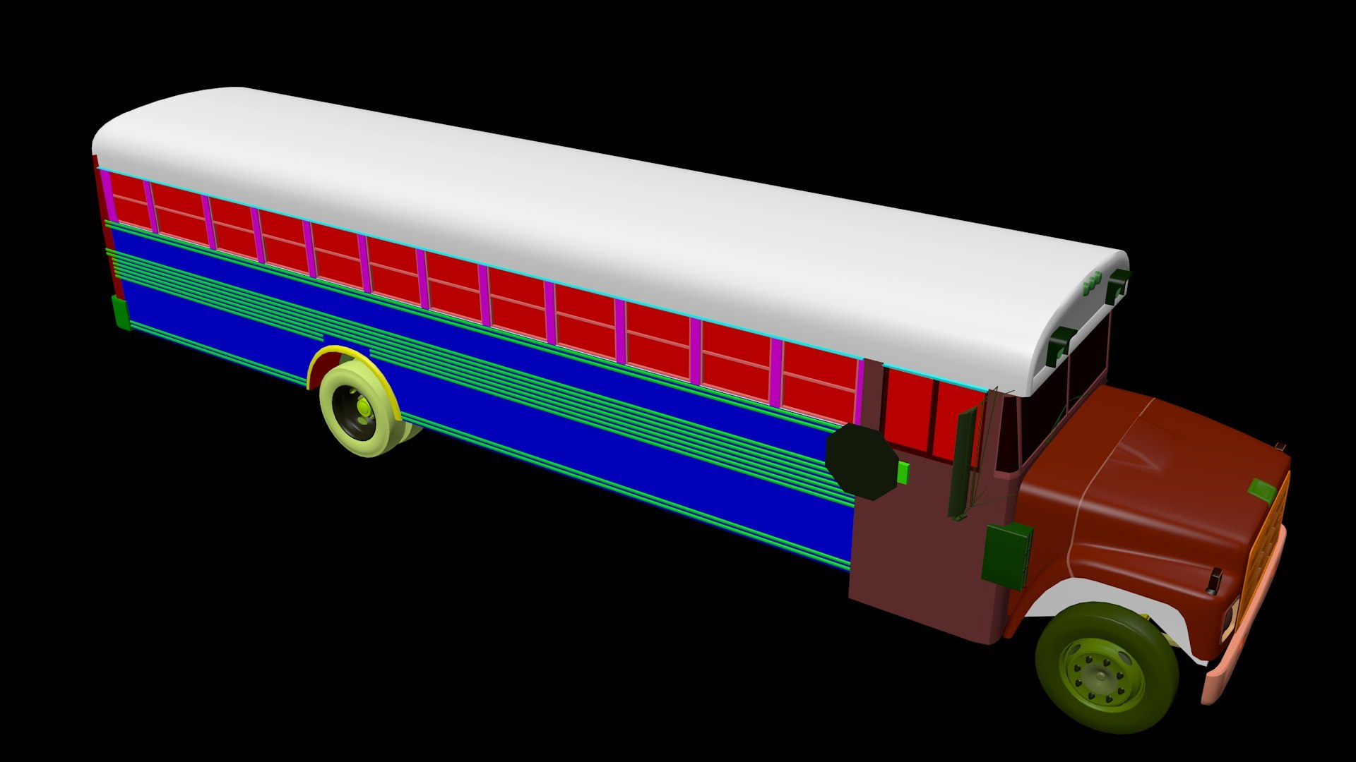 3D School Bus Model - TurboSquid 2087295