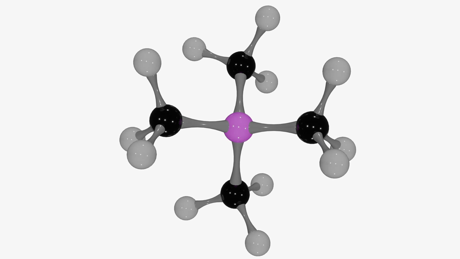Tetramethylsilane Molecule 3d Model Turbosquid 2453580