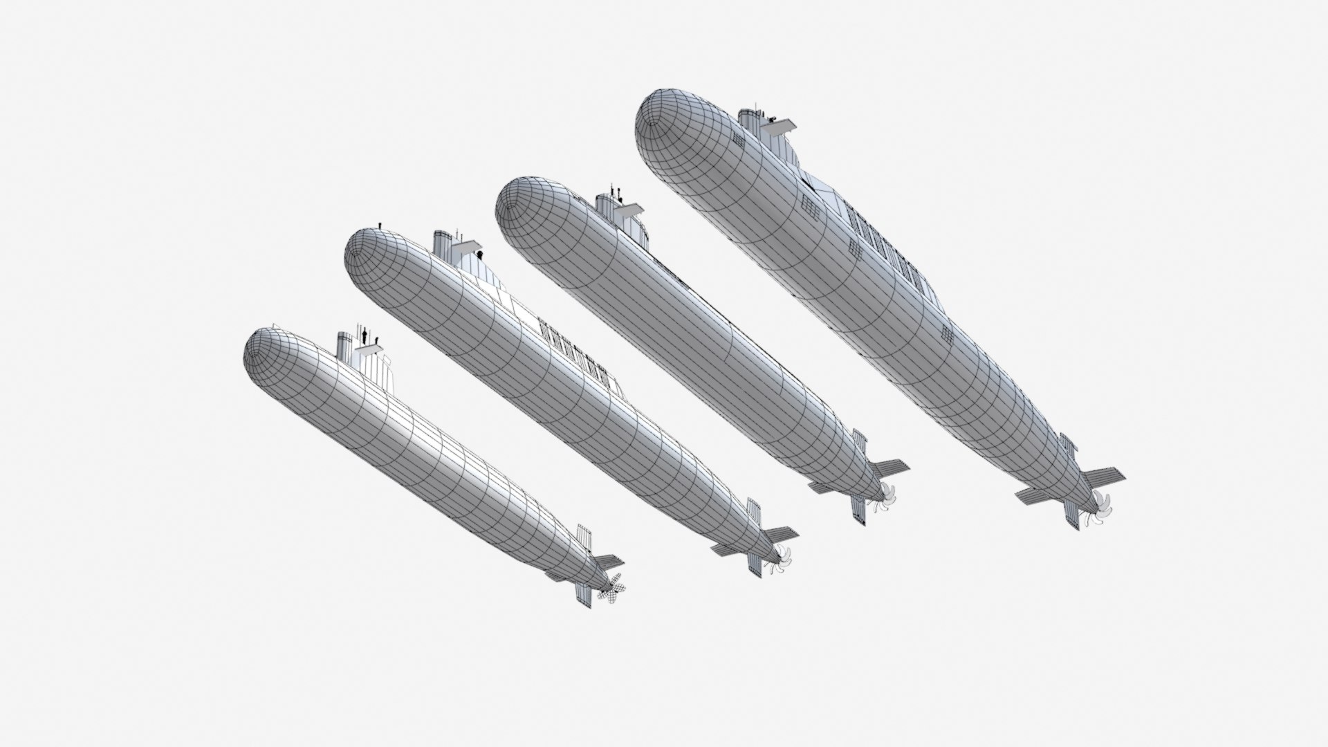 Chinese 091 092 093 094 Nuclear Submarine Collection 3D - TurboSquid ...