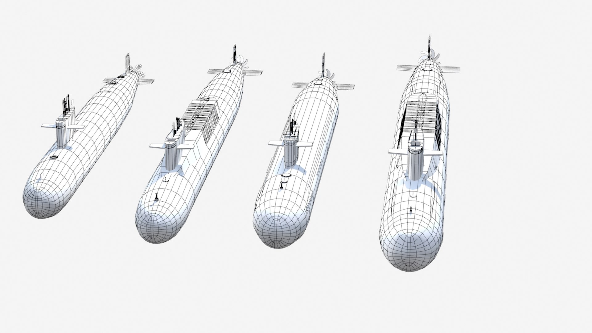 Chinese 091 092 093 094 Nuclear Submarine Collection 3D - TurboSquid ...