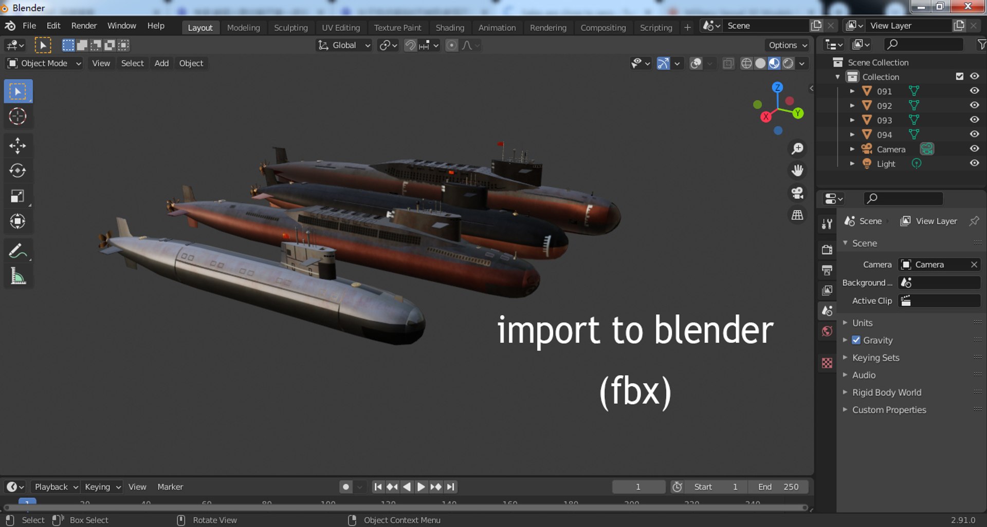 Chinese 091 092 093 094 Nuclear Submarine Collection 3D - TurboSquid ...