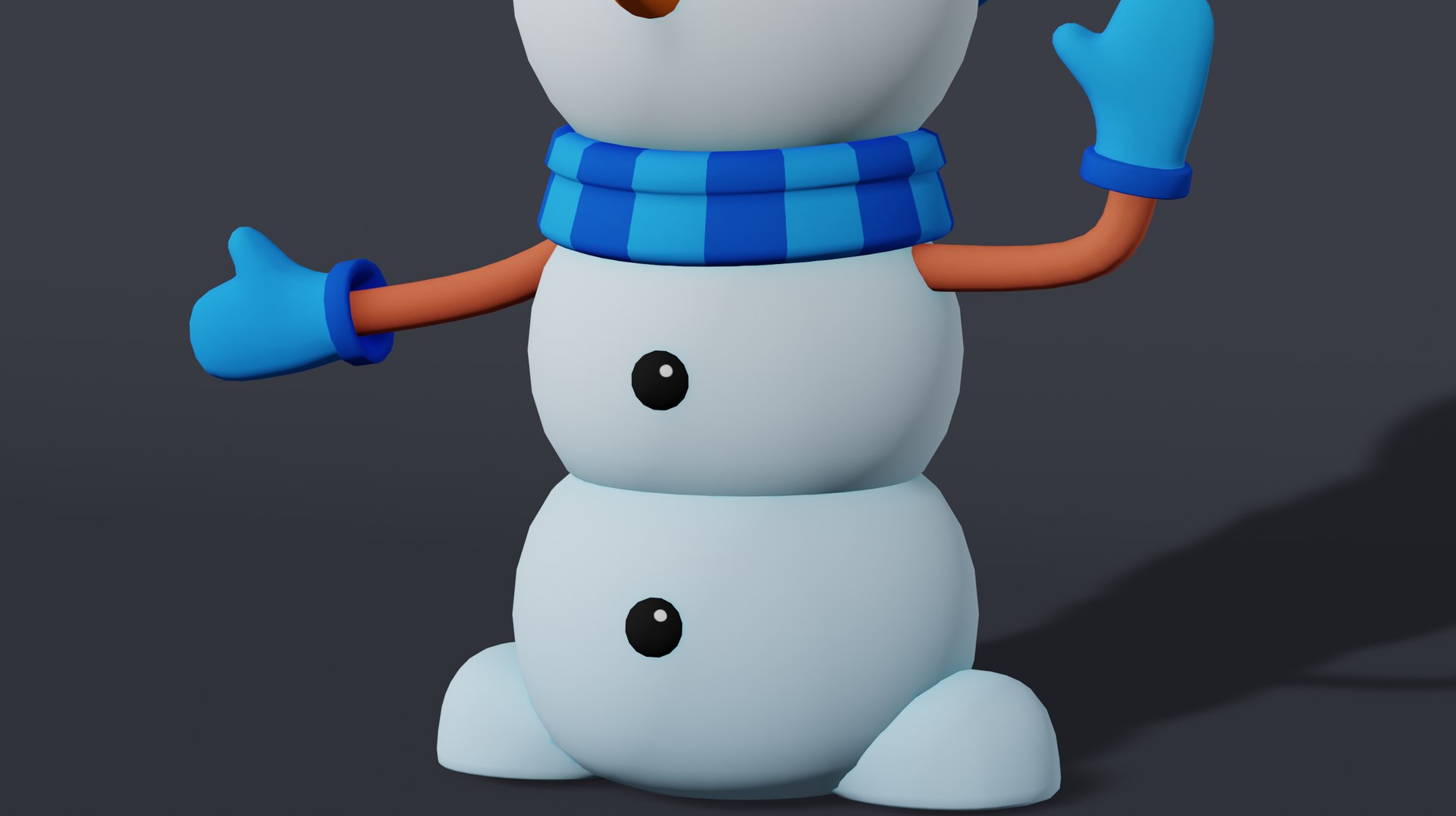 3D Snowman Cartoon - TurboSquid 2158336