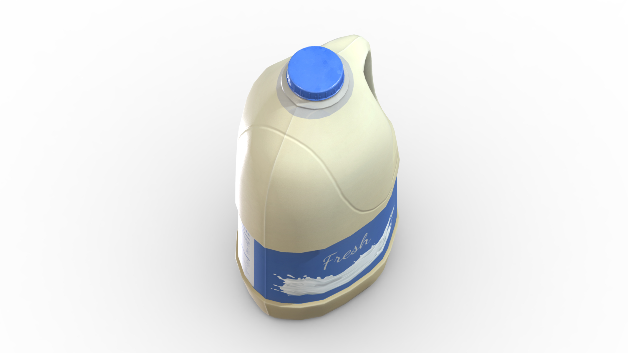 modelo 3d Botella de leche de supermercado 03 Low Poly PBR Realista ...