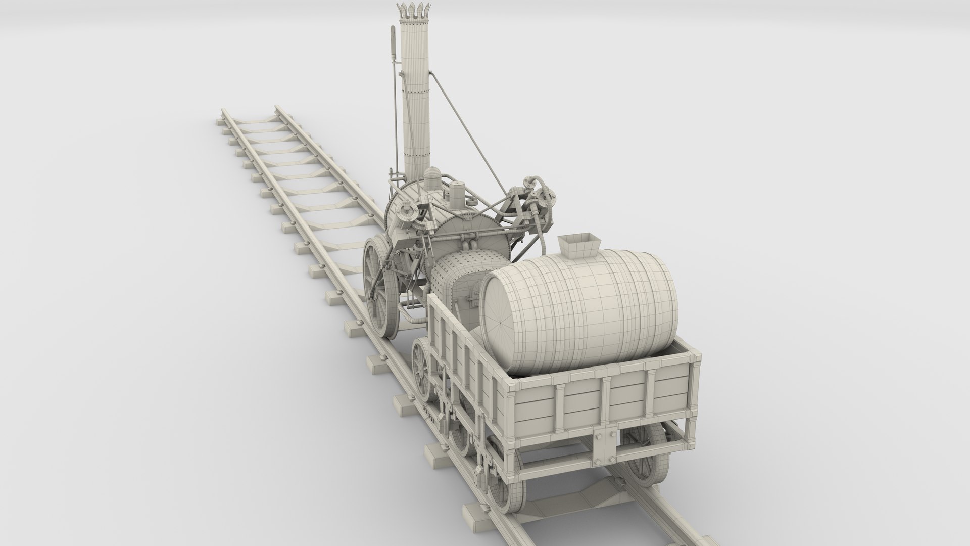 3D Model Steam Locomotive Rocket Engine - TurboSquid 1226936