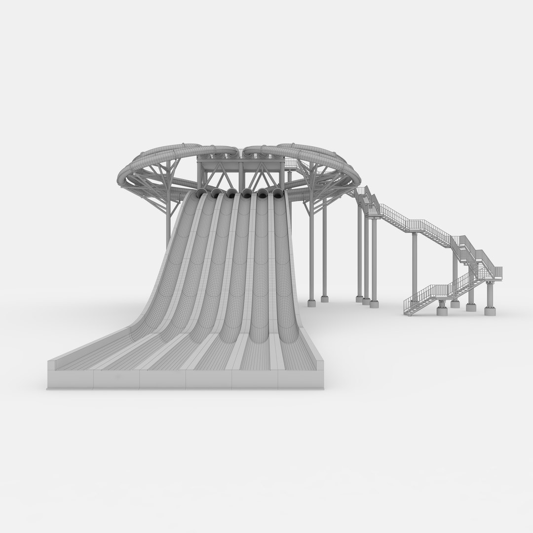 Waterpark Slide 6 3D Model - TurboSquid 2147365