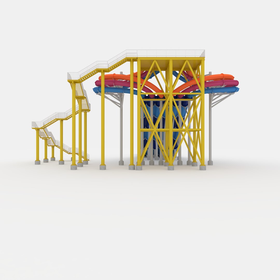 Waterpark Slide 6 3D Model - TurboSquid 2147365