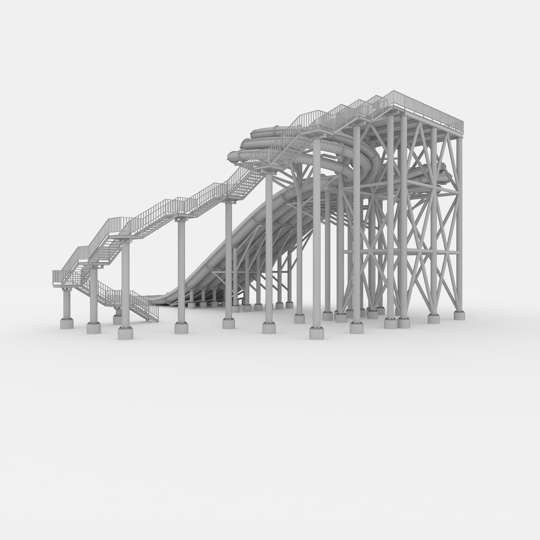 Waterpark Slide 6 3D Model - TurboSquid 2147365