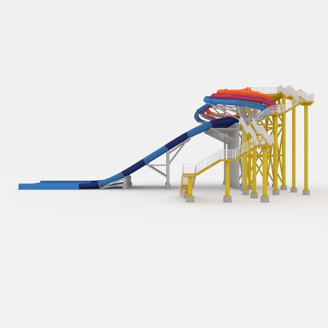Waterpark Slide 6 3D Model - TurboSquid 2147365