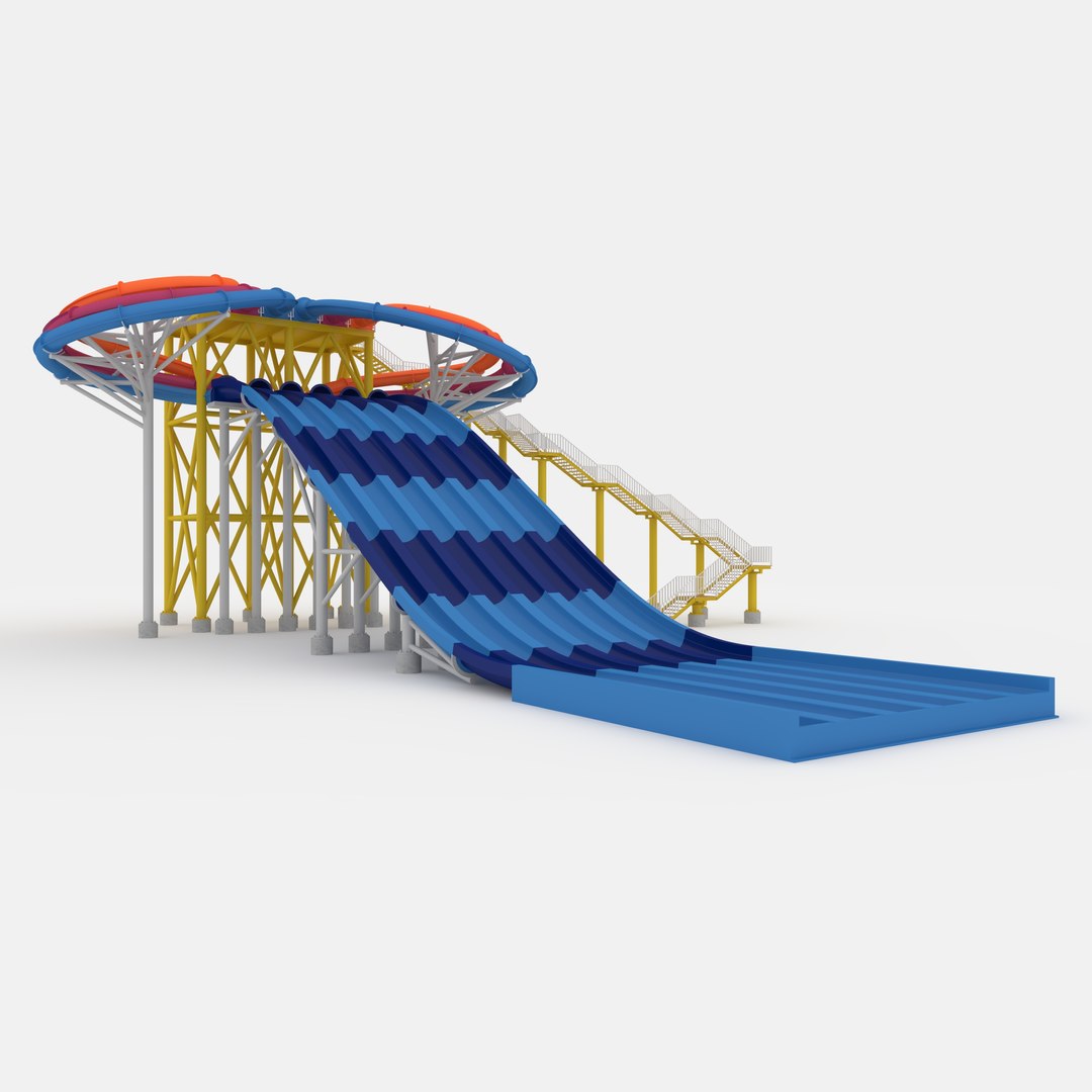 Waterpark Slide 6 3D Model - TurboSquid 2147365