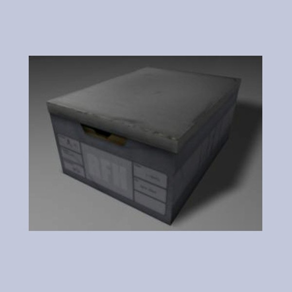 3d filing box model