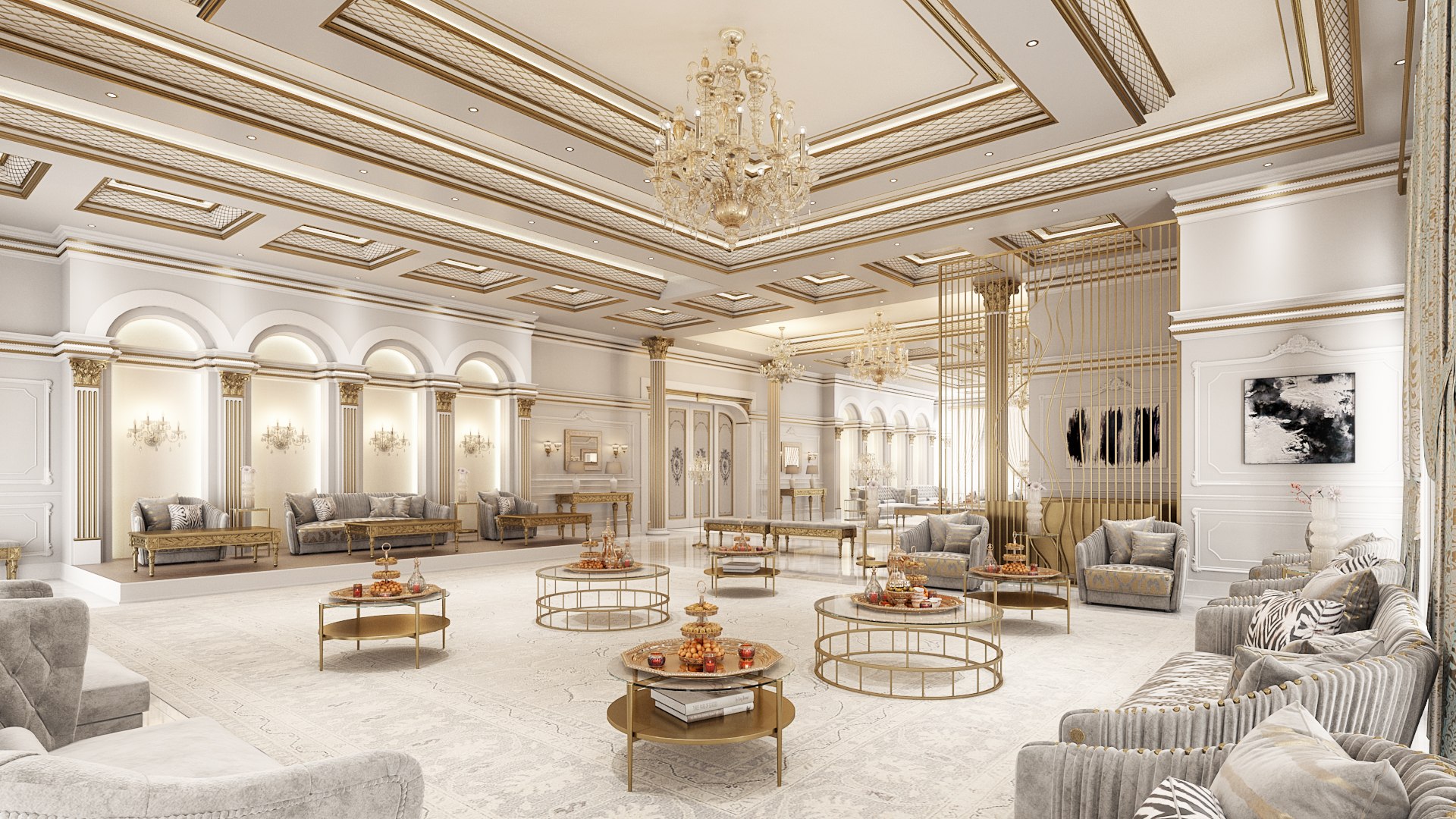 Luxury Vip Lounge Interior 3D Model - TurboSquid 2354799